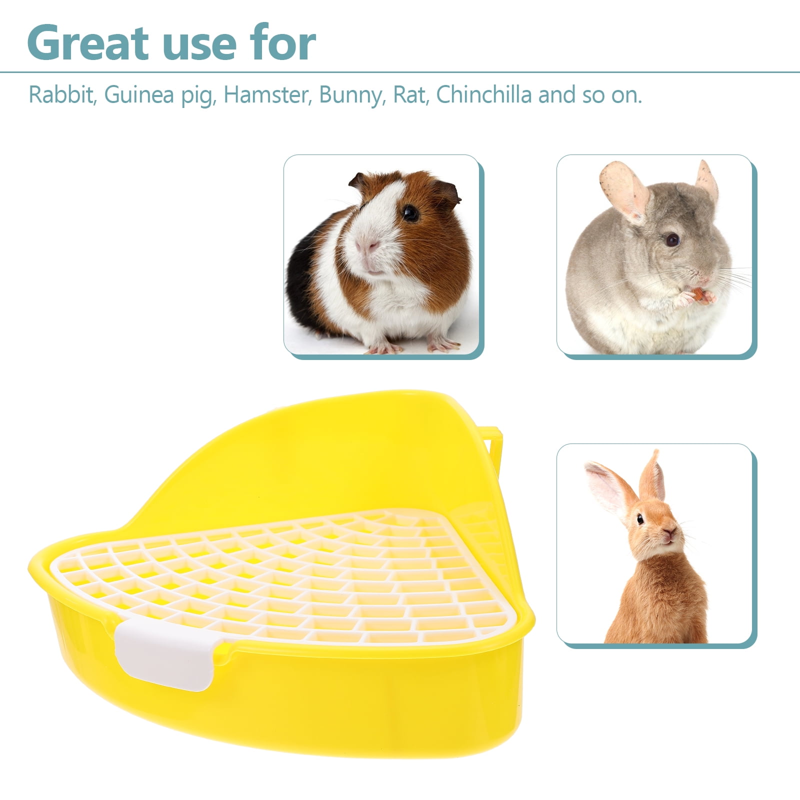 Kesenlong Rabbit Potty Bunny Litter Box Pet Toilet Triangle Potty ...