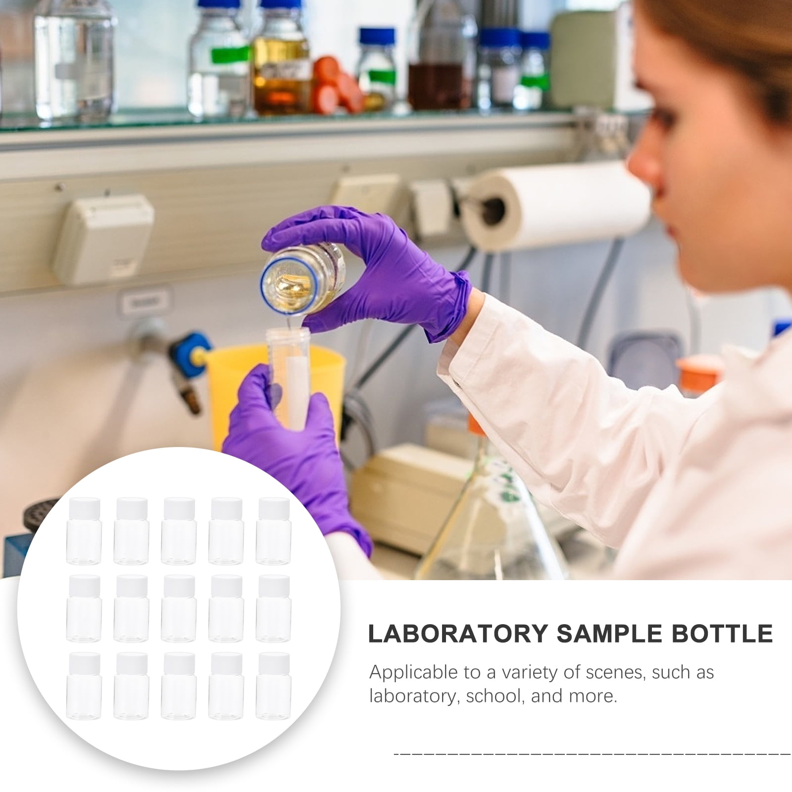 Kesenlong Reagent Vial 35pcs Laboratory Sealing Sample Vials 30ml ...