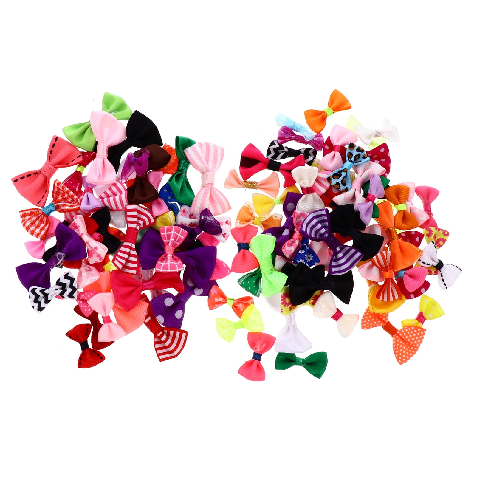 Kesenlong Ribbon Bows 100Pcs Mini Ribbon Bows Small Size Decorative ...