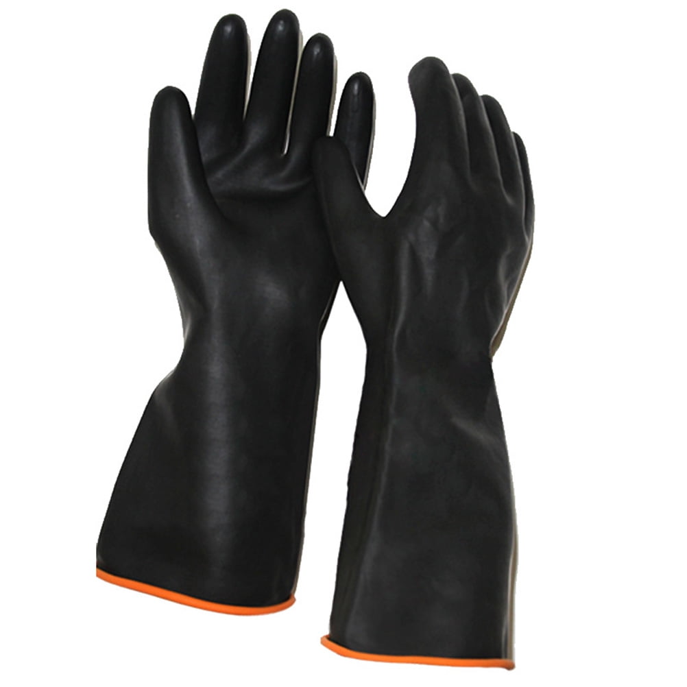 Kesenlong Rubber Gloves 1 Pair of Rubber Gloves Resist Strong Acid ...