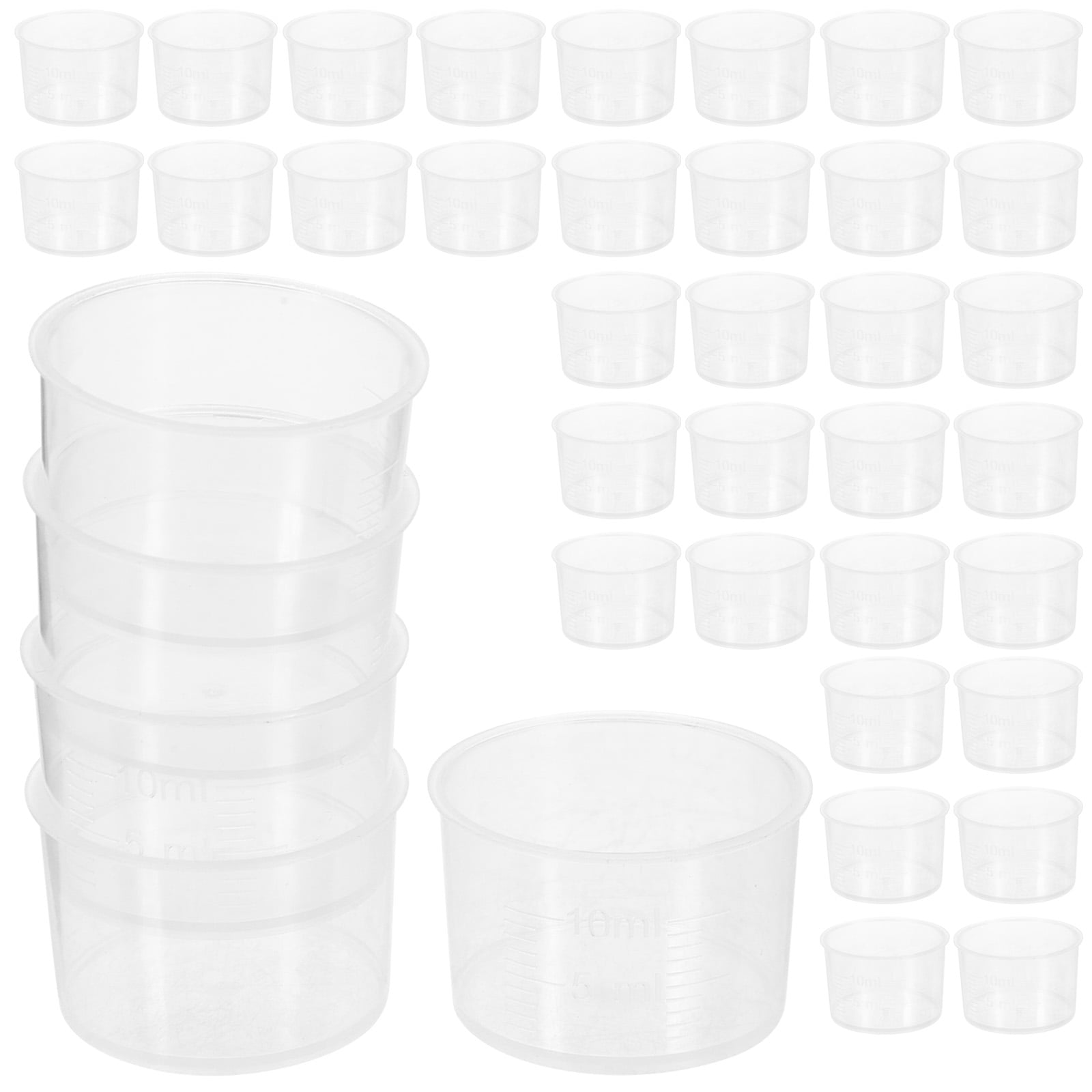 Kesenlong Scale Cups 100pcs 10ml Disposable Measuring Cups Thickened ...