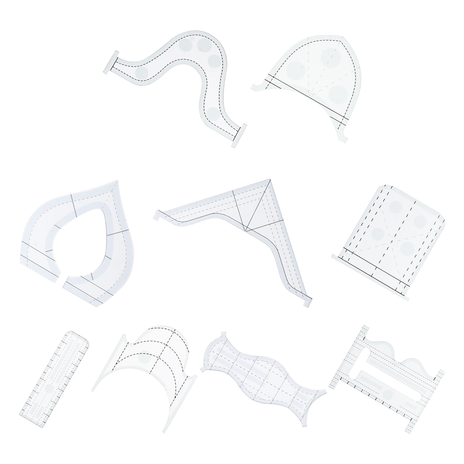 Kesenlong Sewing Ruler 9pcs Free Motion Quilting Ruler Templates ...