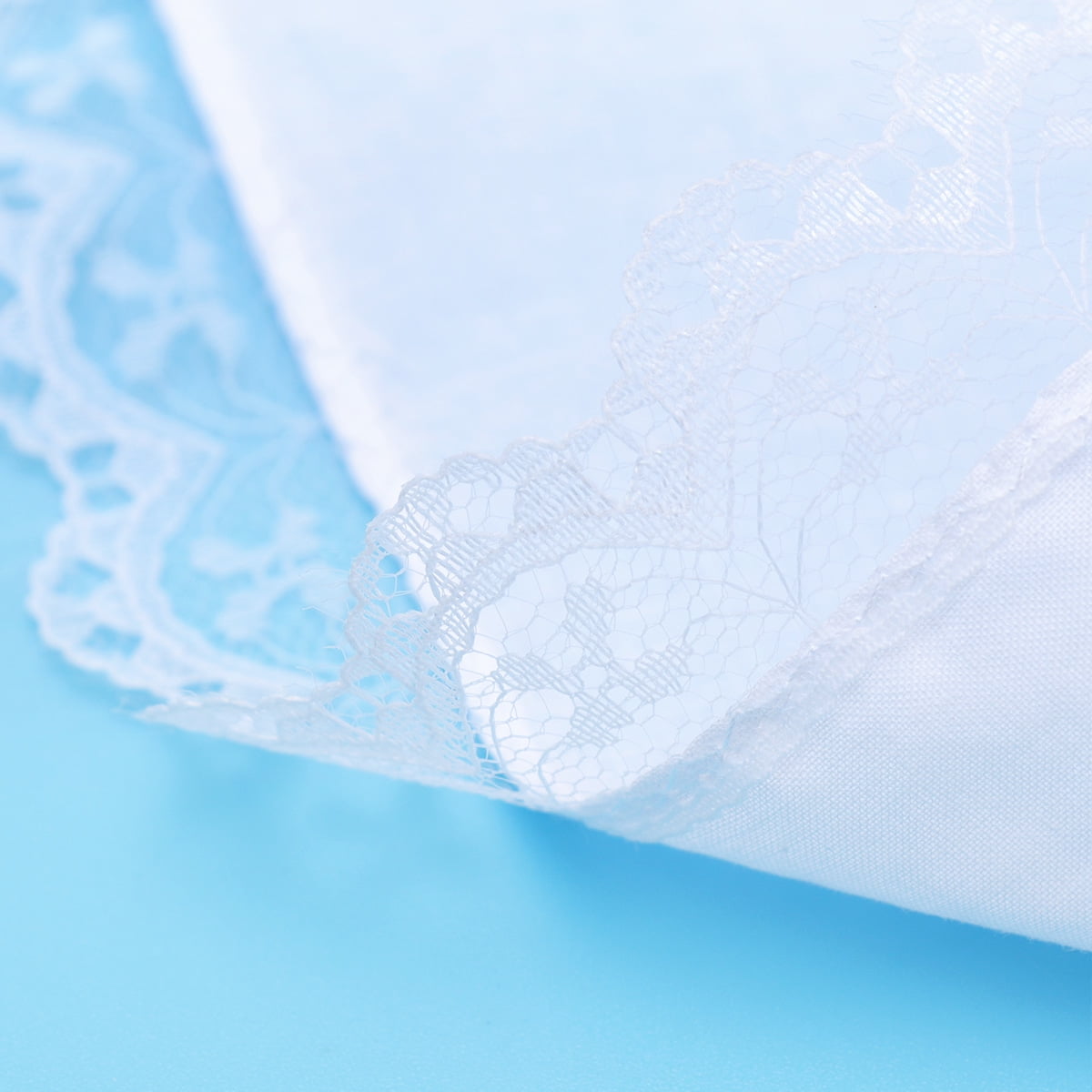 Kesenlong White Hanky 4Pcs Cotton Handkerchief White Lace Hanky White ...