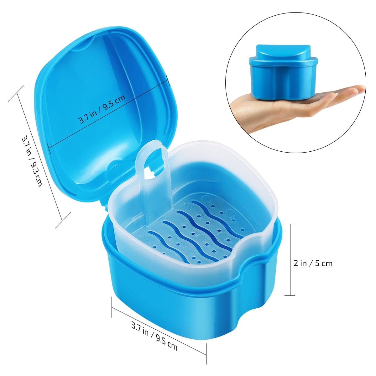 Kesenlong denture box Denture Bath Box Case Dental Orthodontic Retainer ...