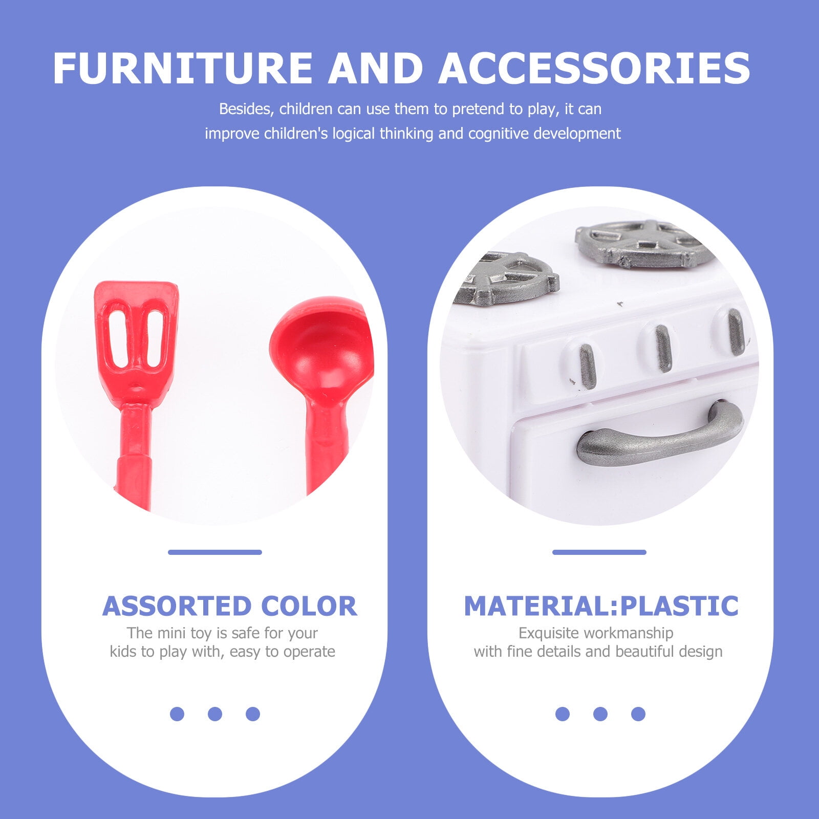 Kesenlong doll furniture 1 Set Tiny House Picnic Set Mini Cookware and ...