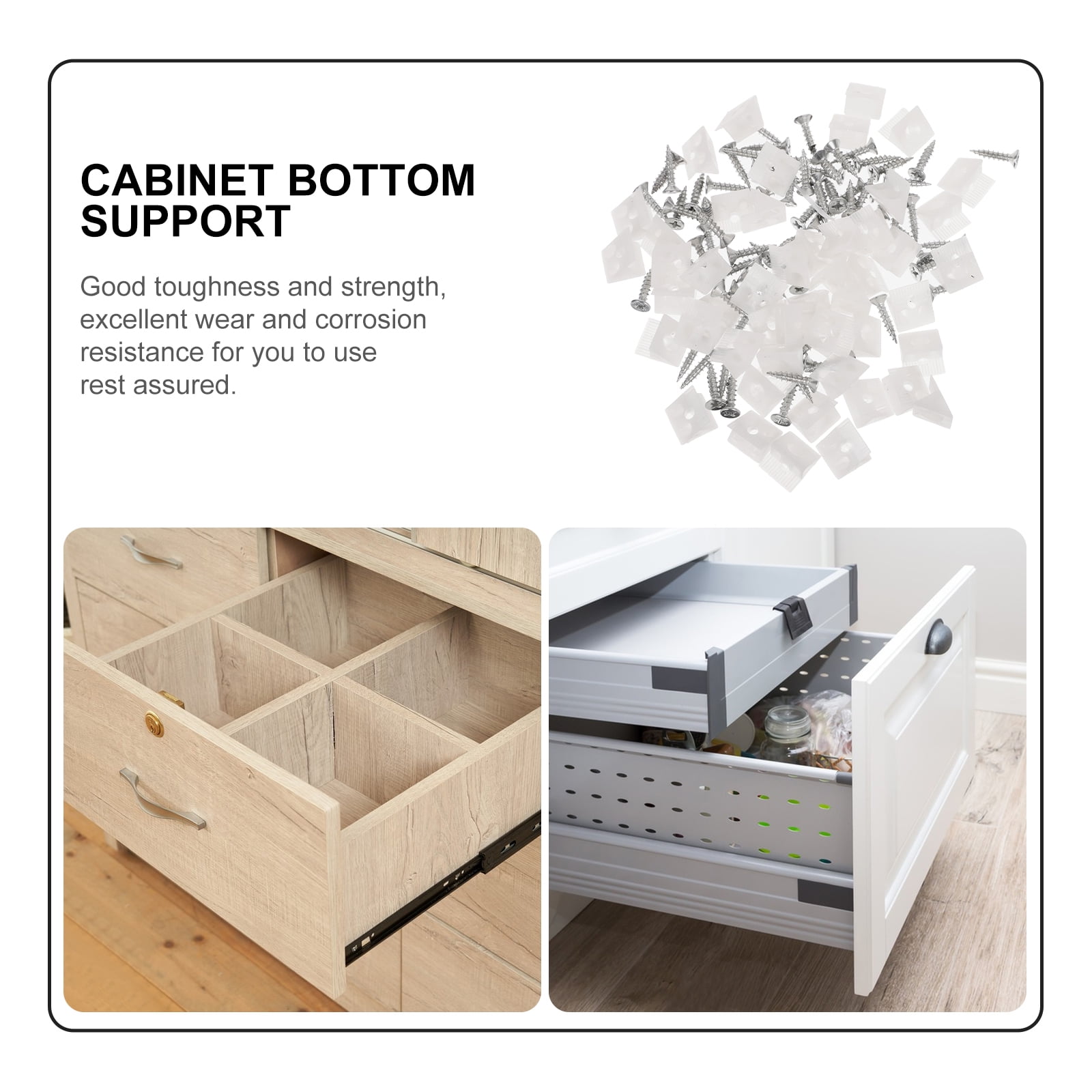 Kesenlong drawer wedges 100 Pcs Drawer Wedges Cabinet Bottom Support ...