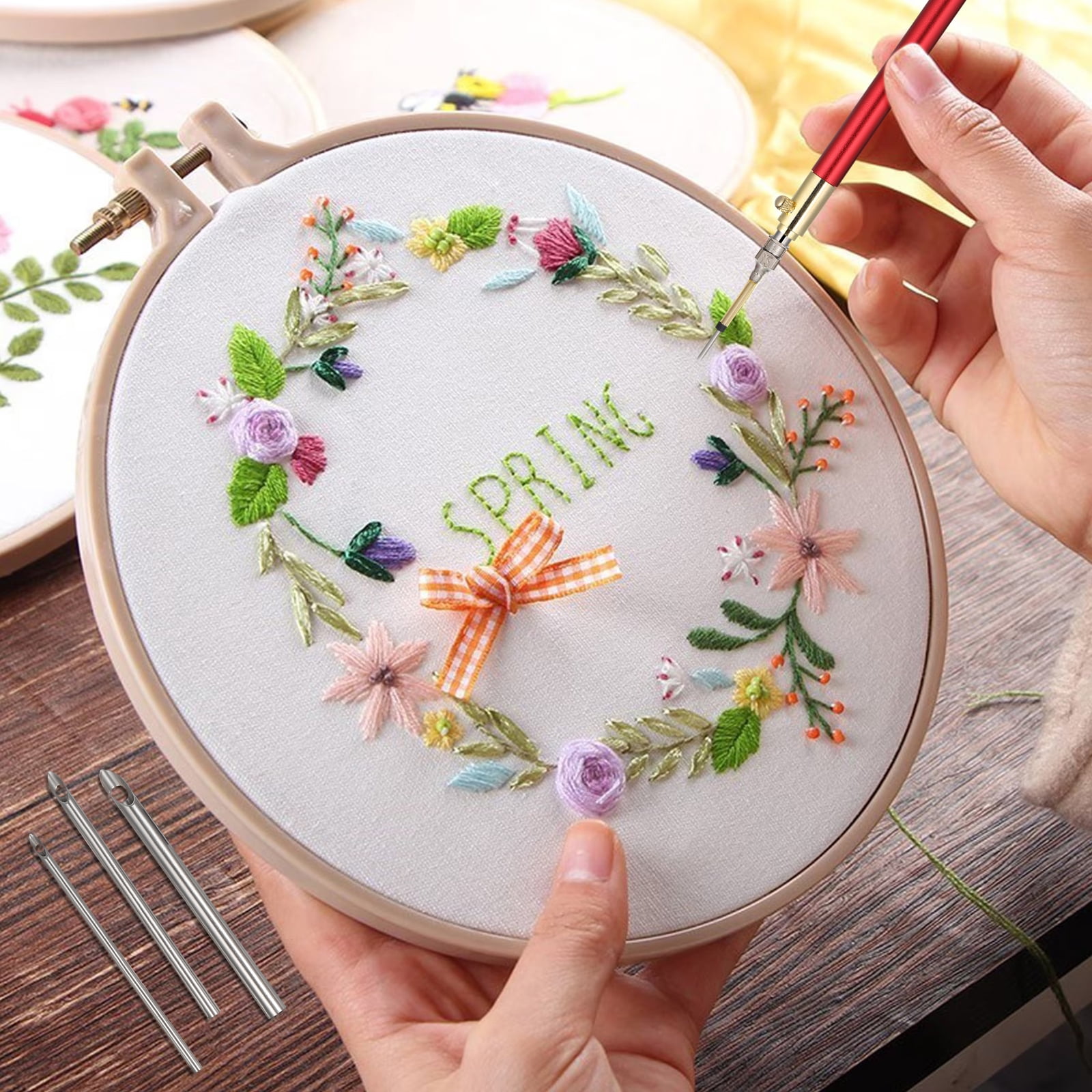 Kesenlong embroidery pen 1 Set of 16PCS Simple Tambour Needle Kit ...