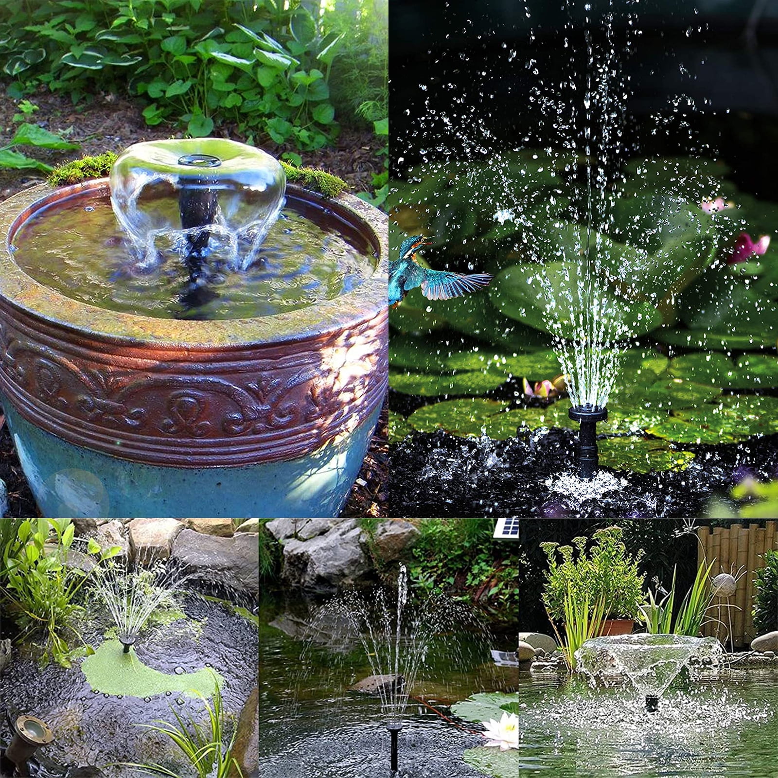 Kesenlong fountain nozzle 9 Pcs Fountain Pump Nozzle Set Water Spray ...