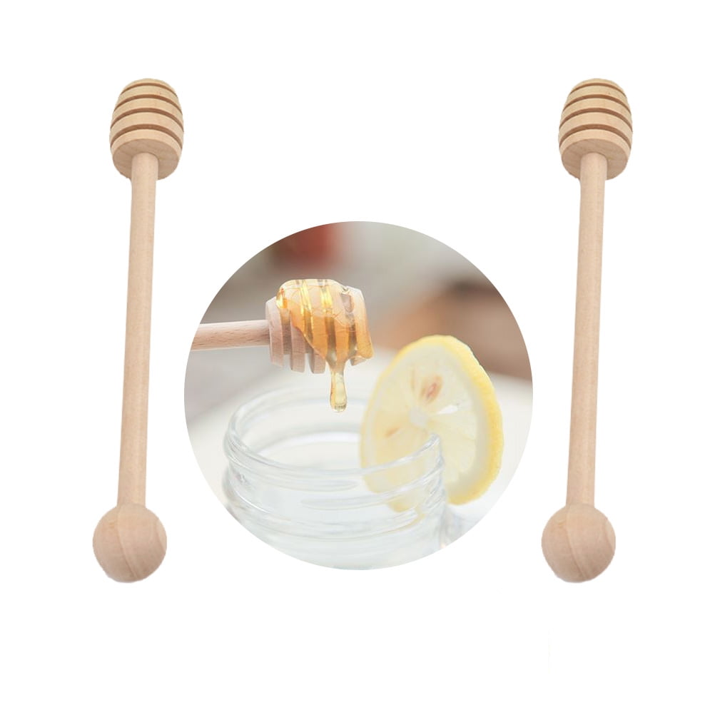 Kesenlong honey dippers 2pcs Wooden Honey Dipper Sticks Jam Muddler ...