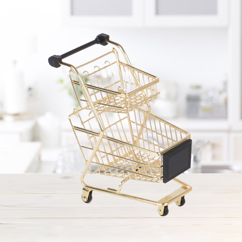 Kesenlong kids trolley toy Mini Two-tier Shopping Cart Children Pretend ...