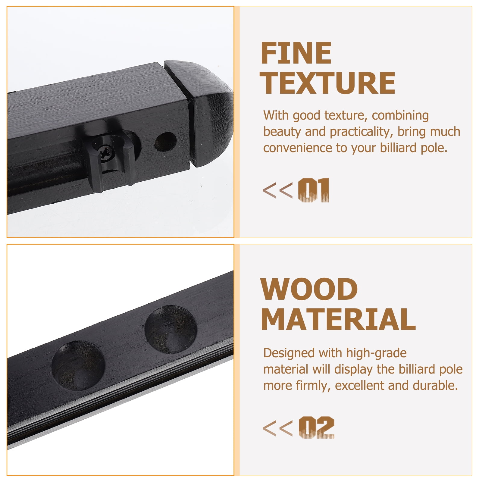 Kesenlong pool cue holder 1 Set Wall Billiard Rod Rack Pool Cue Holder ...