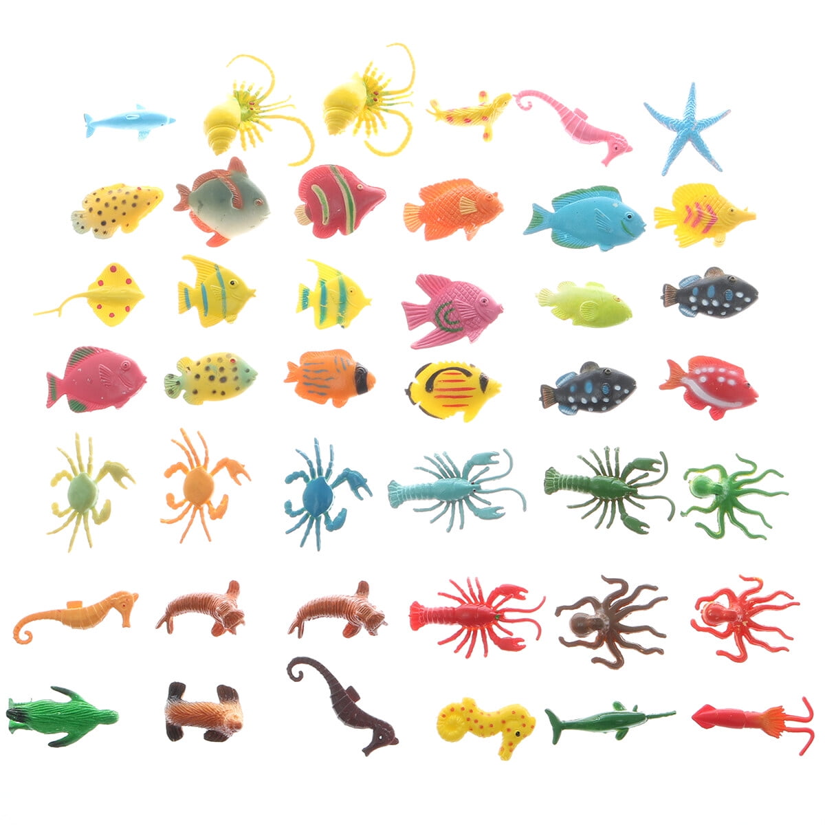 Kesenlong simulation marine toy 80pcs Mini Simulation Sea Animal Model ...