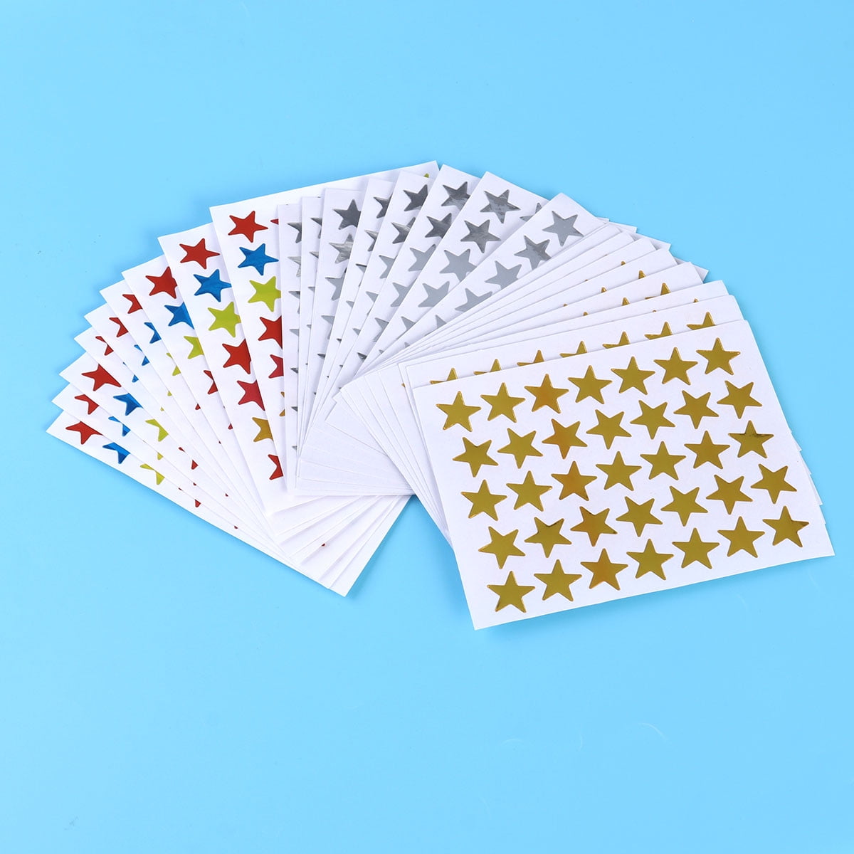 Kesenlong star sticker 30 Sheets Count Star Stickers Gold Silver ...
