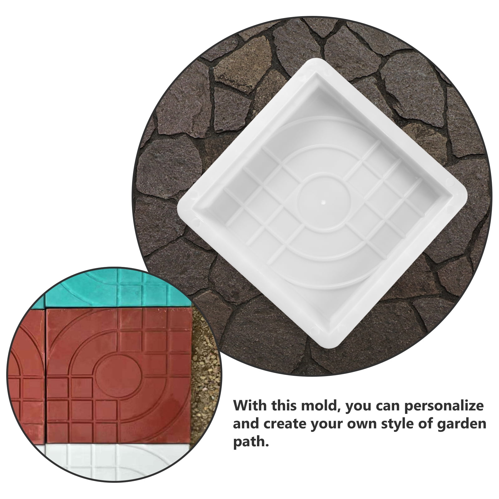Kesenlong stepping stone molds Pavement Stone Mould Patio Path Pavement ...