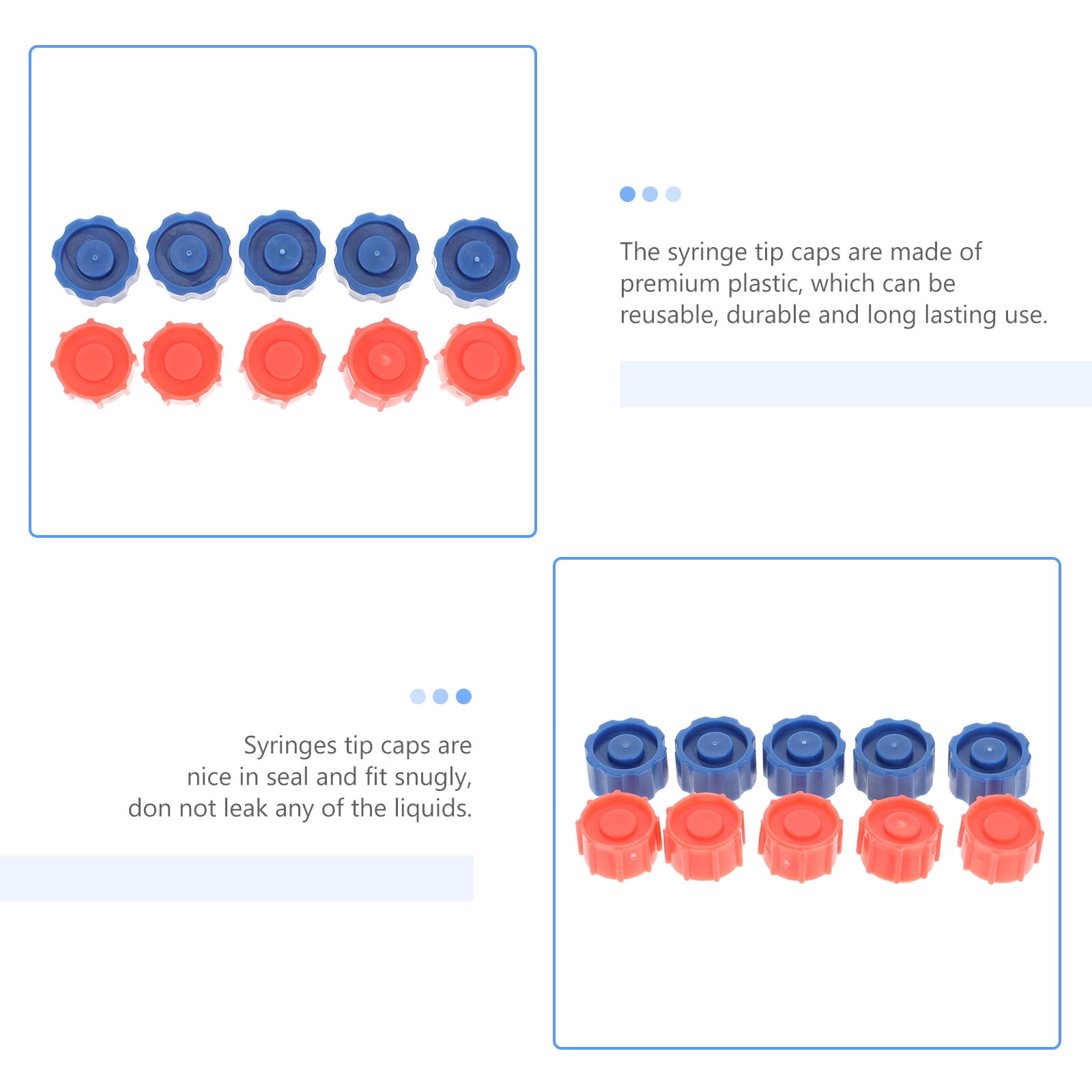 Kesenlong syringe tip caps 100Pcs Syringe Tip Caps Plastic Luer Lock ...