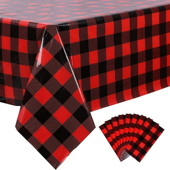 Kesfey 3 Packs Pink Gingham Tablecloth Pink and White Checkered ...