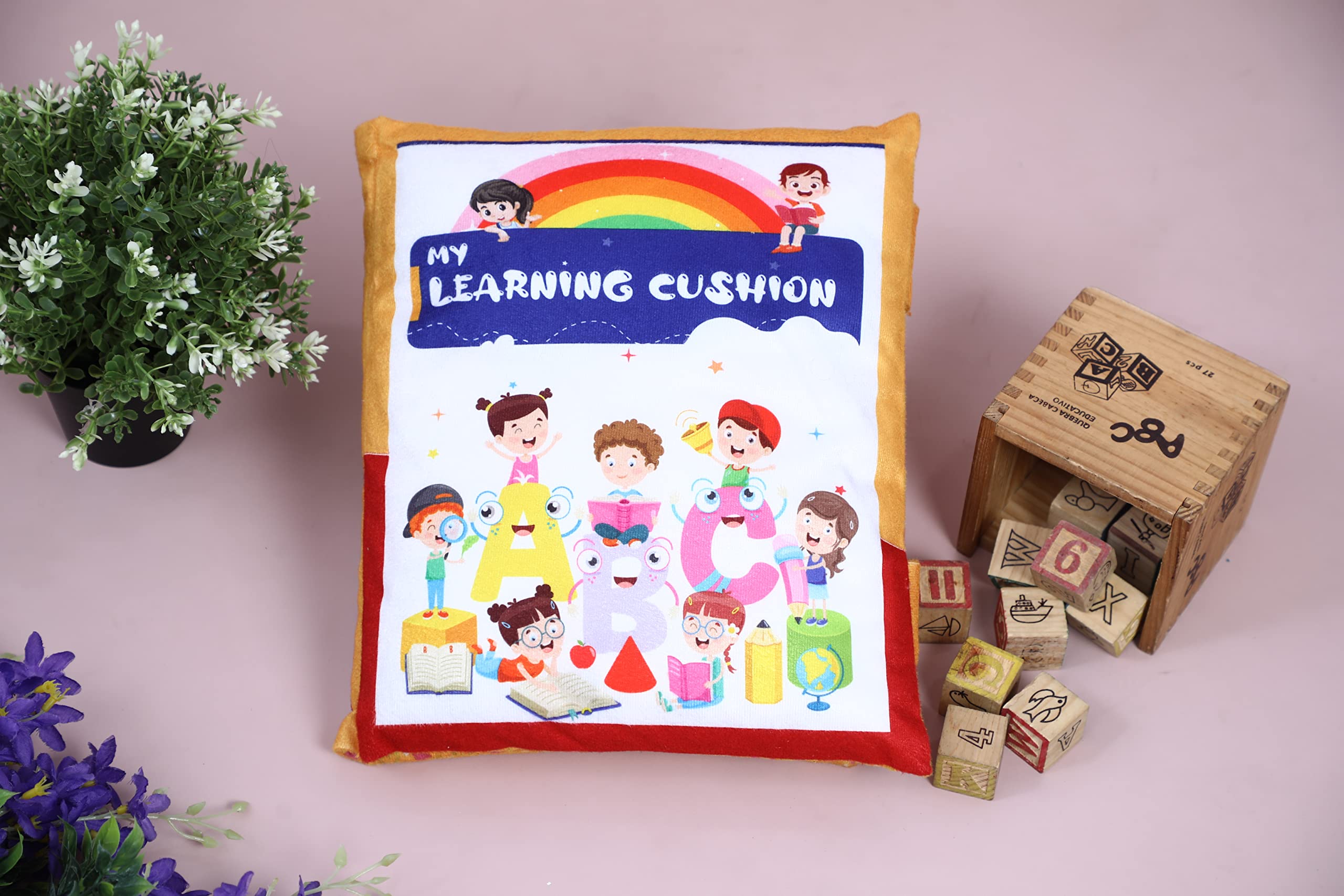 Keshav Creation Learning Cushion Pillow Book Kids with English ...