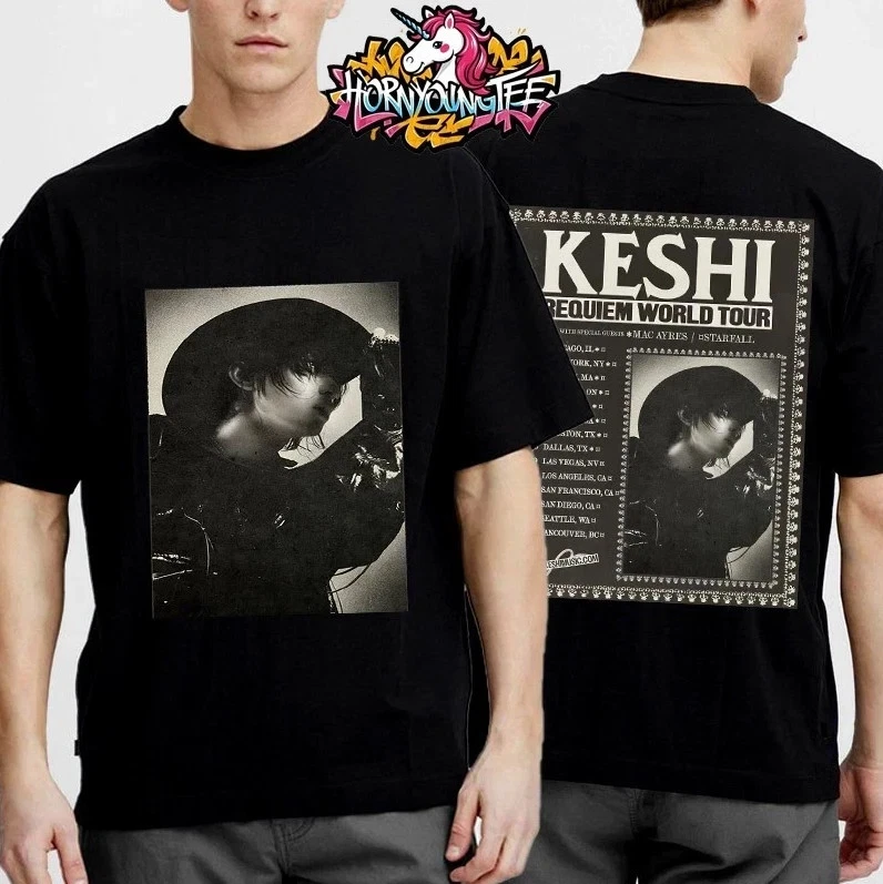 Keshi Requiem Tour NA 2025 ft. Mac Ayres & Starfall Two Sided T-Shirt - Walmart.com