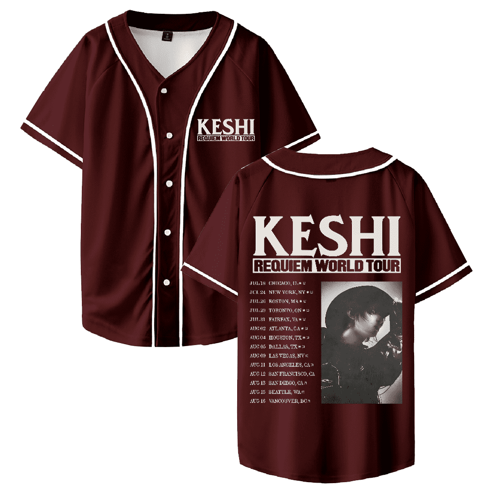 Keshi Requiem World Tour 2025 Baseball Jersey Fashion Streetwear Summer ...