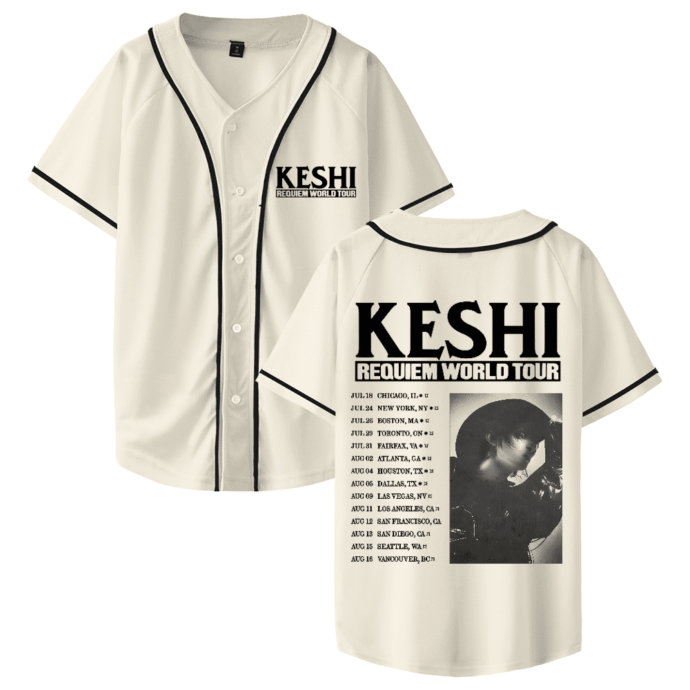 Keshi Requiem World Tour 2025 Baseball Jersey Fashion Streetwear Summer ...
