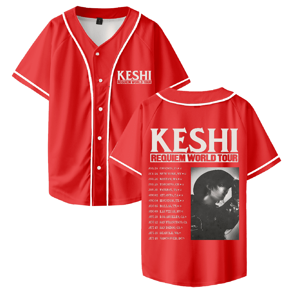 Keshi Requiem World Tour 2025 Baseball Jersey Fashion Streetwear Summer ...