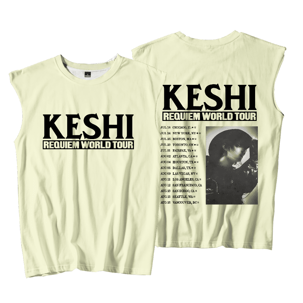 Keshi Requiem World Tour 2025 sleeveless vest Breathable Loose Tank ...