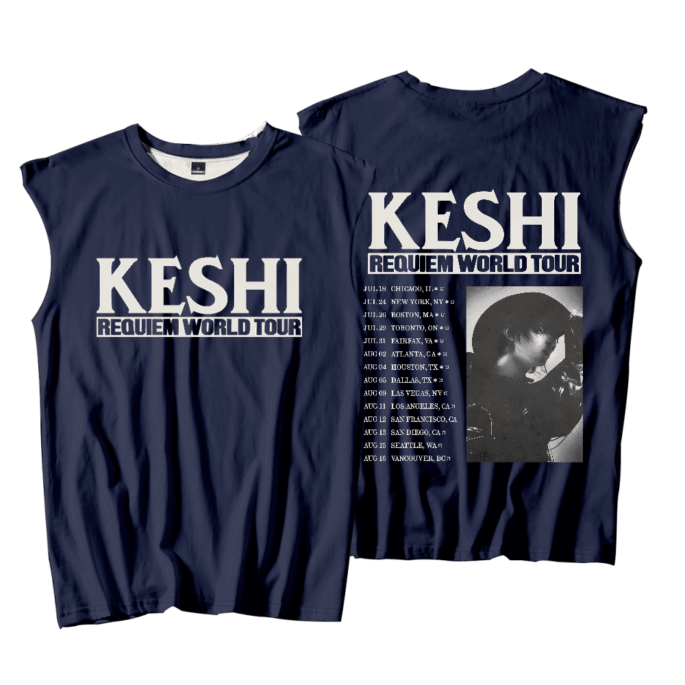 Keshi Requiem World Tour 2025 sleeveless vest Breathable Loose Tank ...