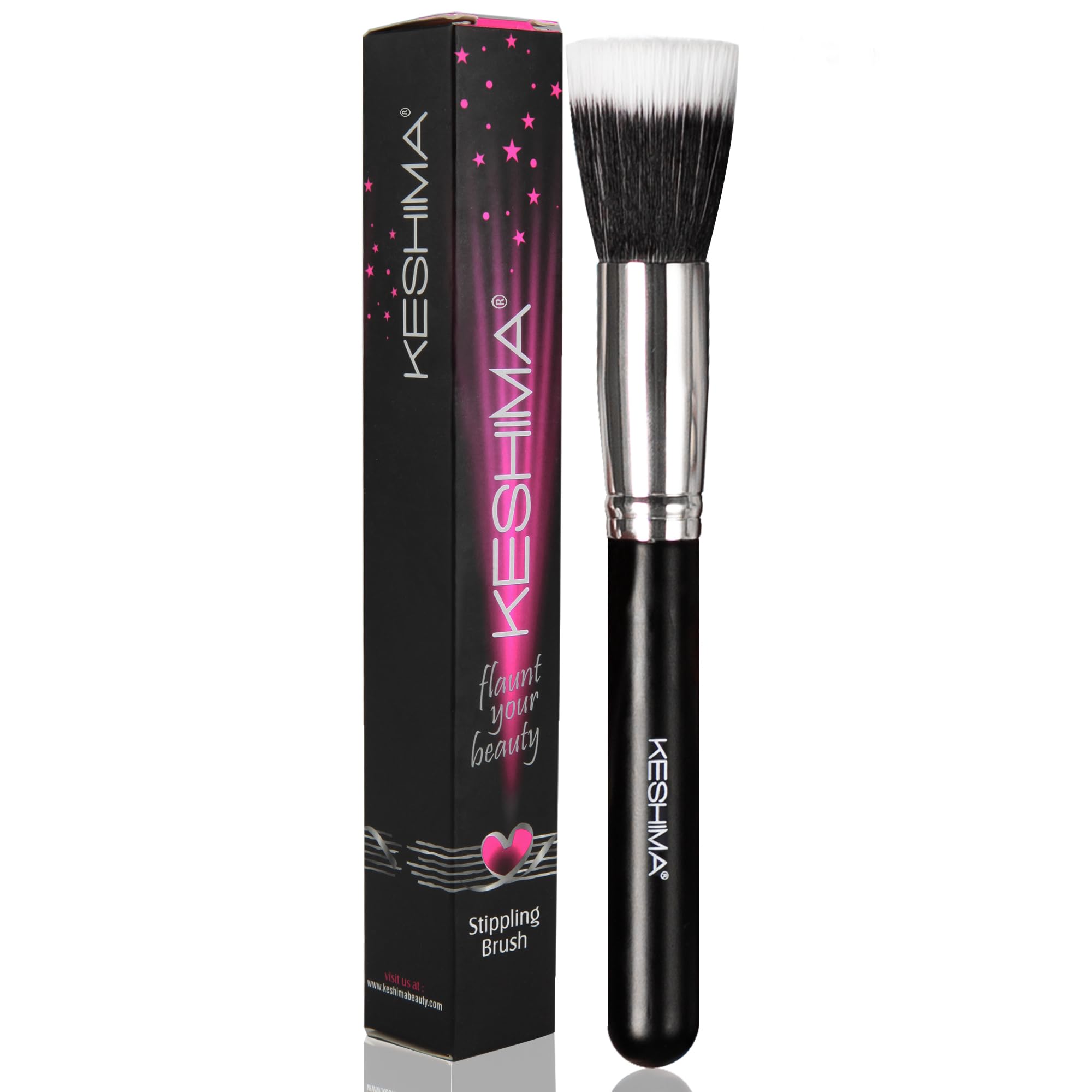 Keshima Duo-Fiber Stippling Brush YPF5 - Premium Stipple Brush for ...