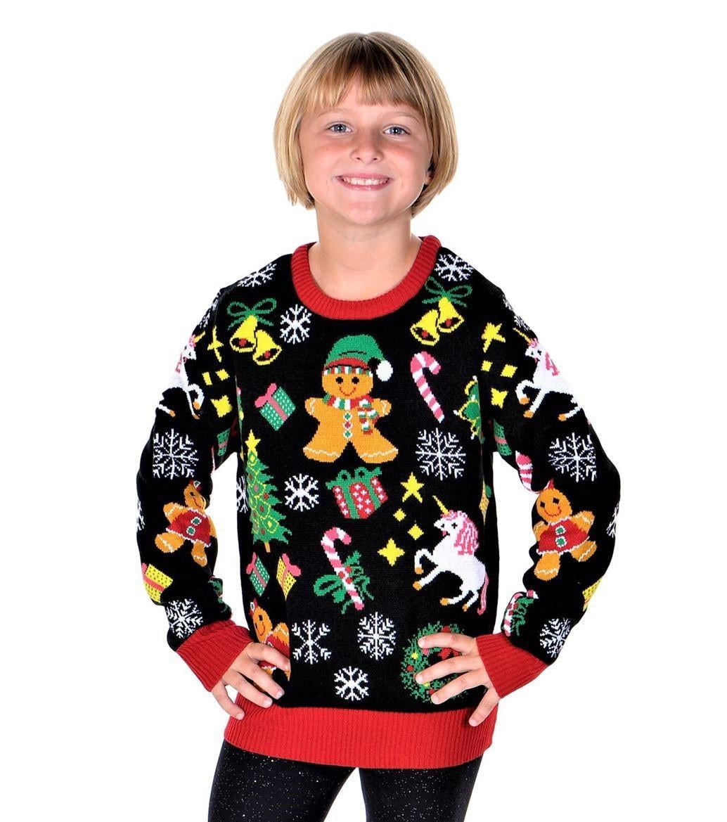Kesis Kids Christmas Sweater, Unisex Acrylic Holiday Pullover for Boys ...