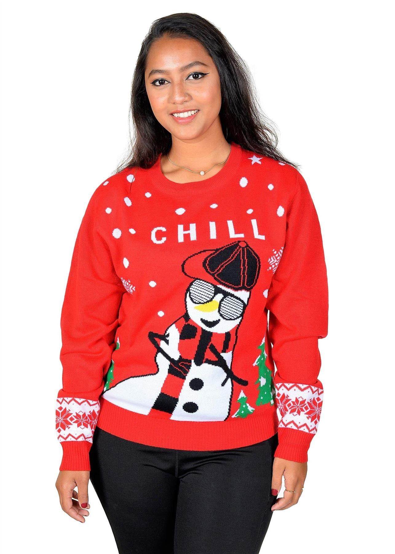 Kesis Women's Ugly Christmas Sweater, Long Sleeve Crew Neck Acrylic ...