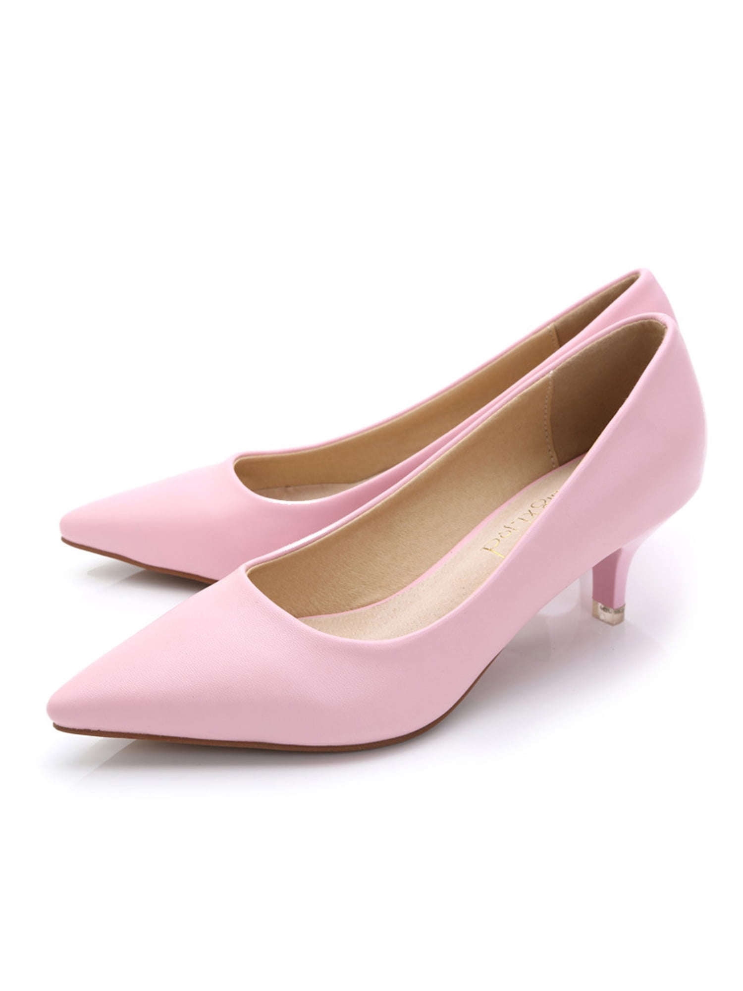 Kesitin Womens Anti-Slip Pointed Toe Heels Formal Fashion Kitten Heel ...
