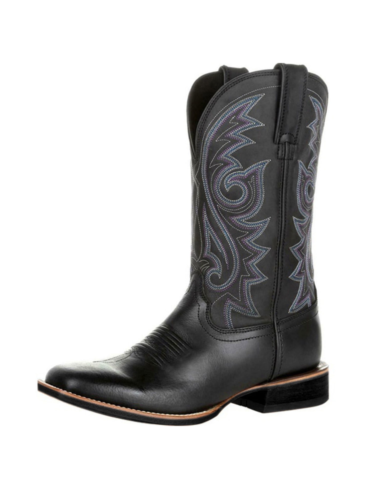 Kesitin Womens Casual Chunky Heel Cowgirl Shoes Work Cowboy Shoe ...