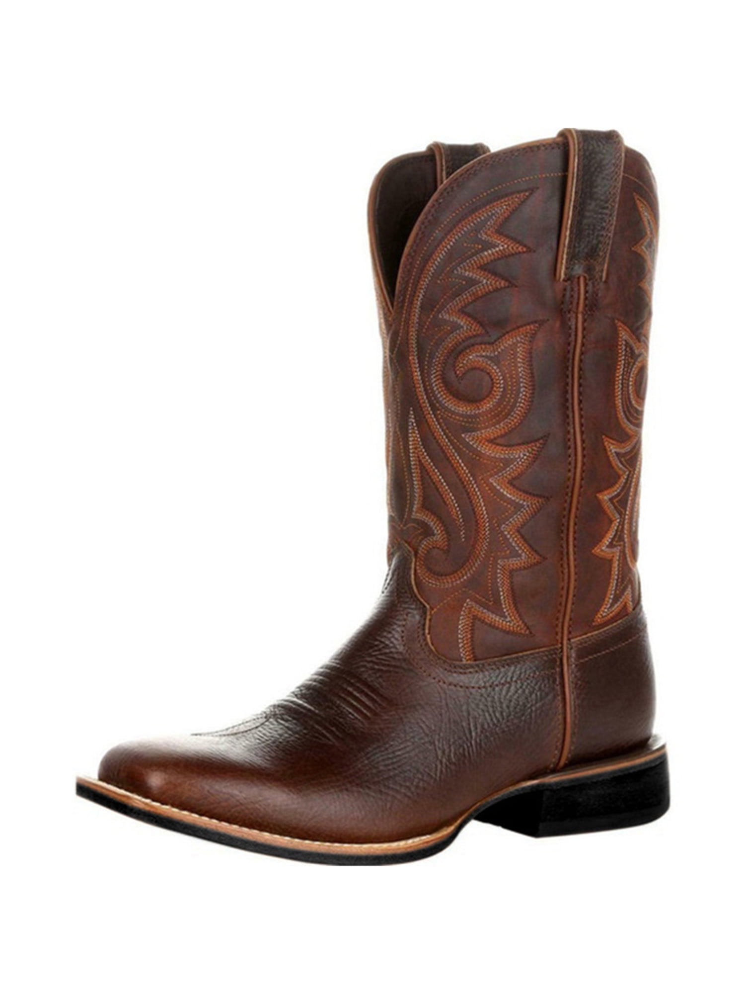 Kesitin Womens Casual Chunky Heel Cowgirl Shoes Work Cowboy Shoe ...