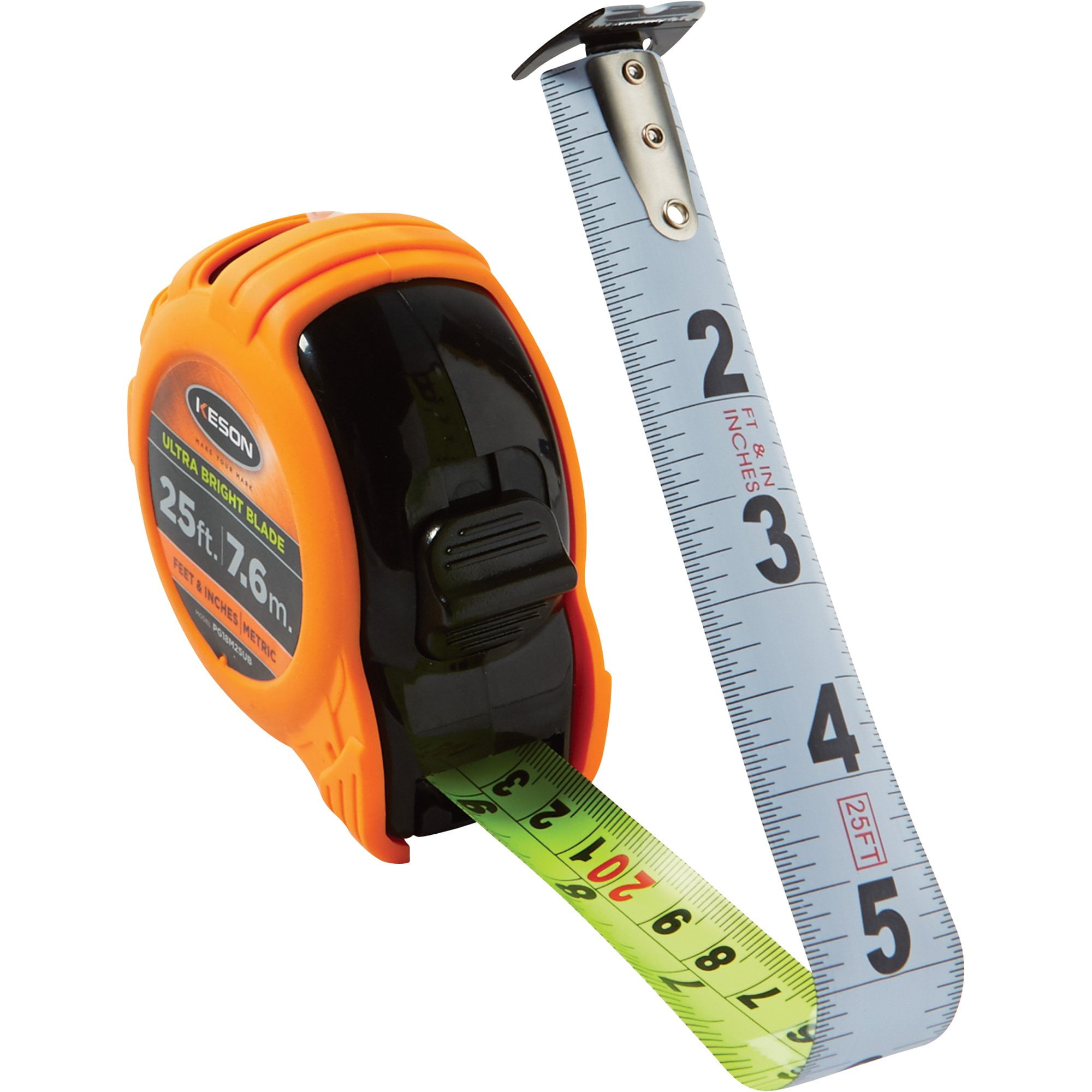 Keson 25 ft Tape Measure, 1 in Blade PG18M25UB - Walmart.com