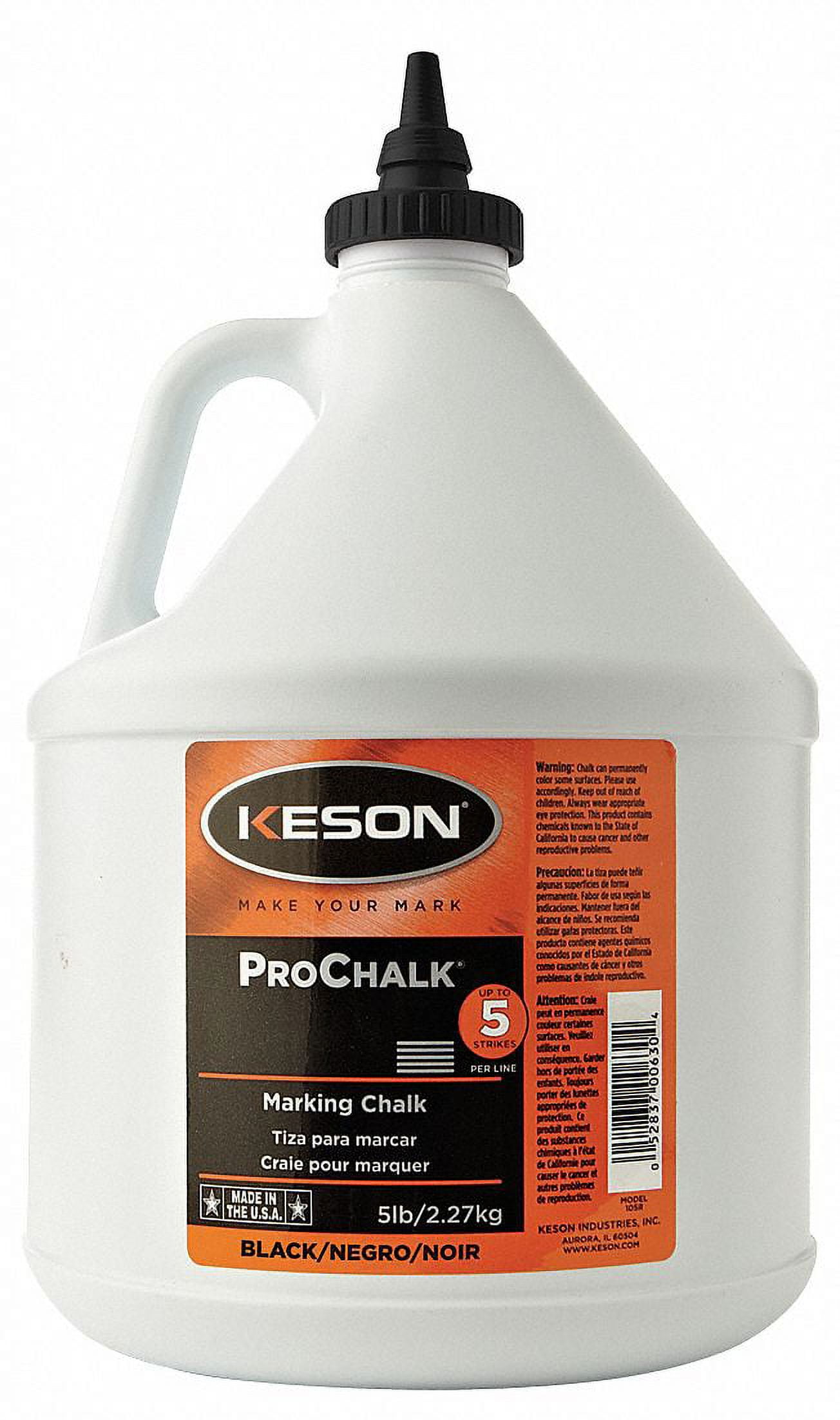 Keson Marking Chalk Refill,Black,5 Lb 105BLACK - Walmart.com