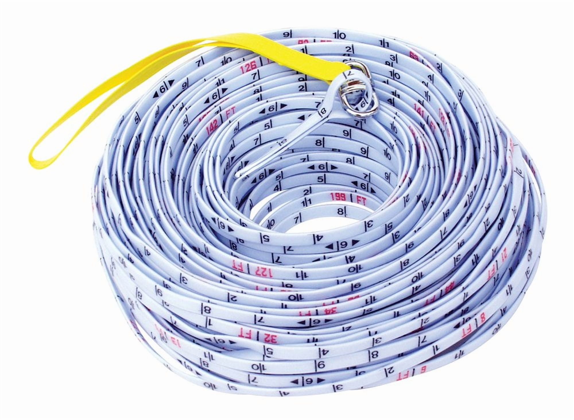 Keson SR18100 Surveyors Rope (Graduations: ft. & in.), 100-Foot,White ...