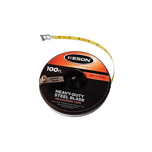 Keson ST10018 Closed-Metal Housing Steel Tape Measures (Graduations: ft ...