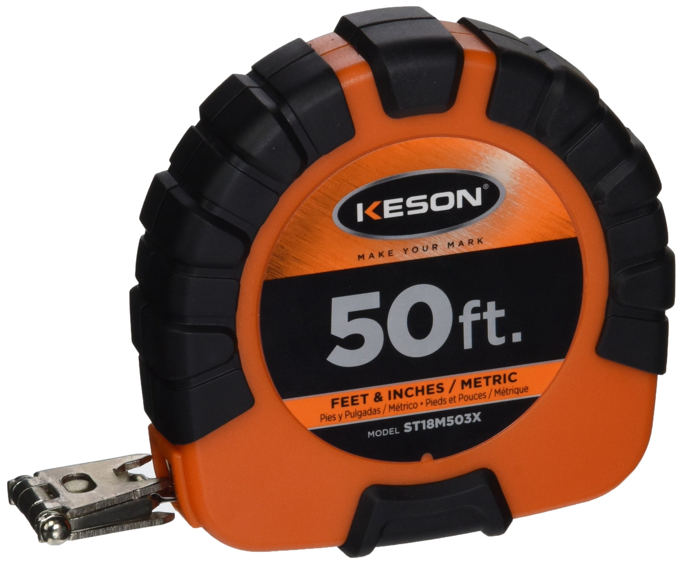 Keson ST18M503X Closed-ABS Housing Steel Tape Measures, Speed Rewind ...