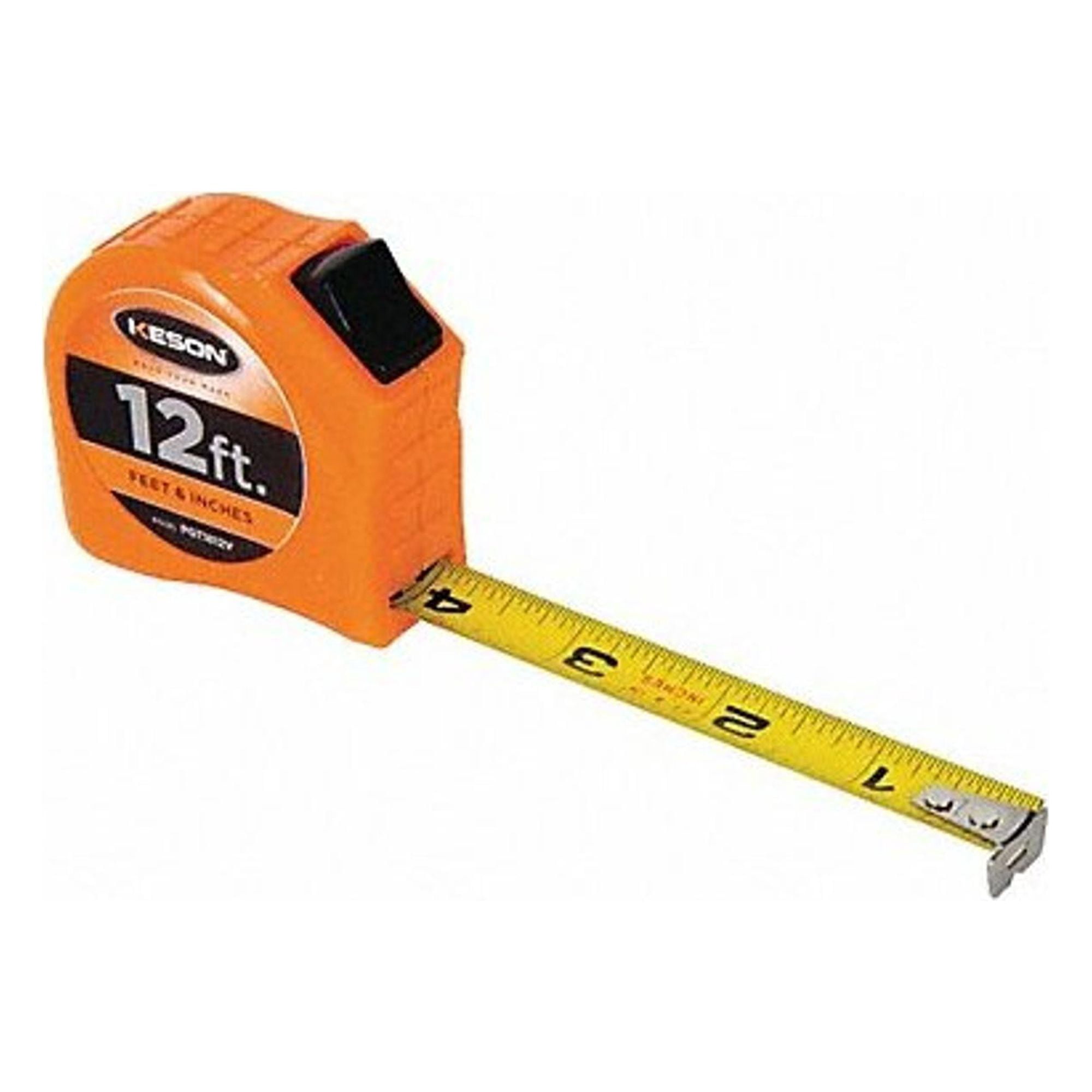 Keson Tape Measure,5/8 In x 12 ft,Orange,In/Ft PGT1812V - Walmart ...
