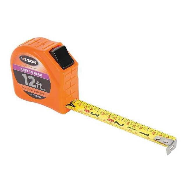 Keson 12 ft Tape Measures, 5/8 in Blade PGTFD12V - Walmart.com