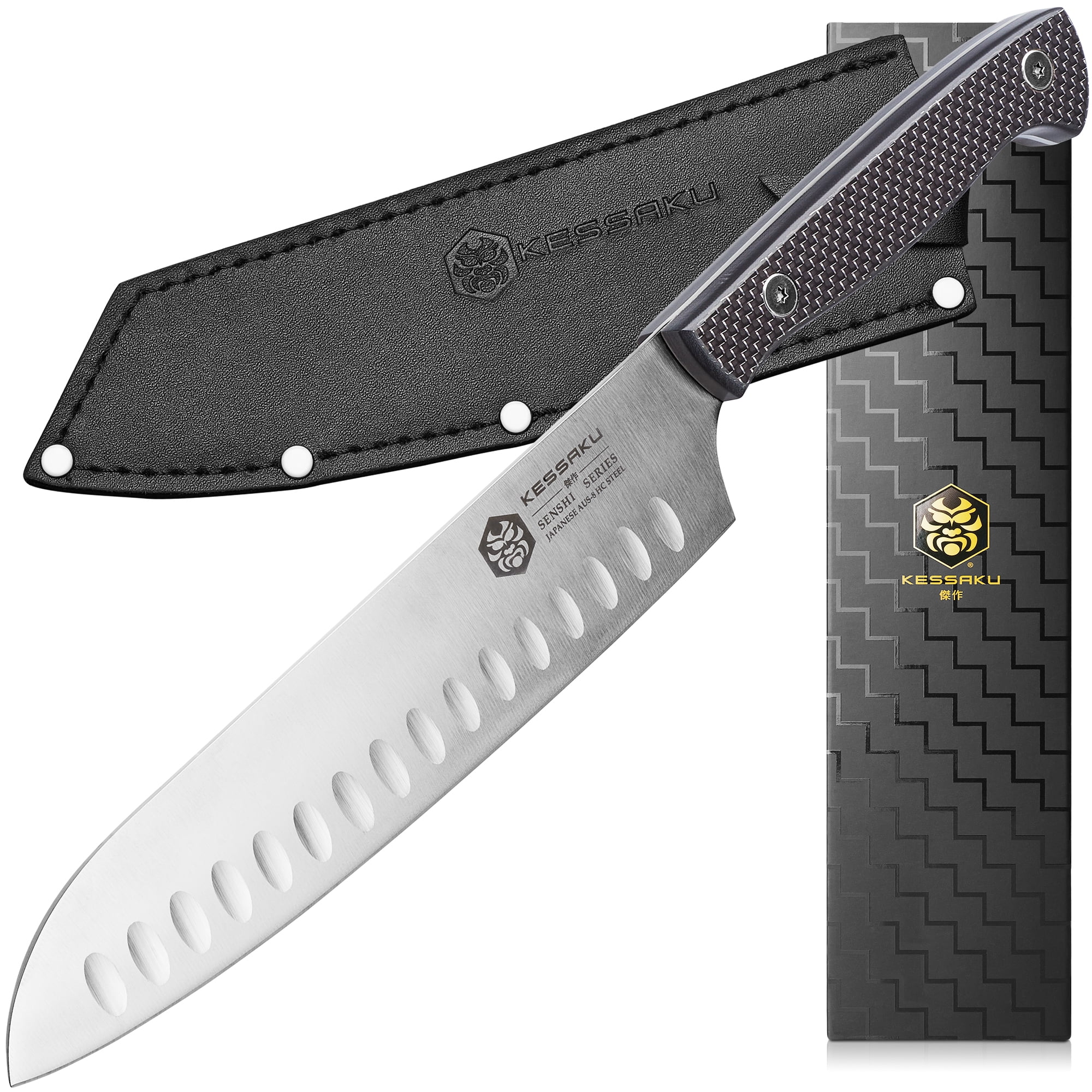 Kessaku 8-Inch Santoku Knife - Senshi Series - Forged Japanese AUS-8 ...