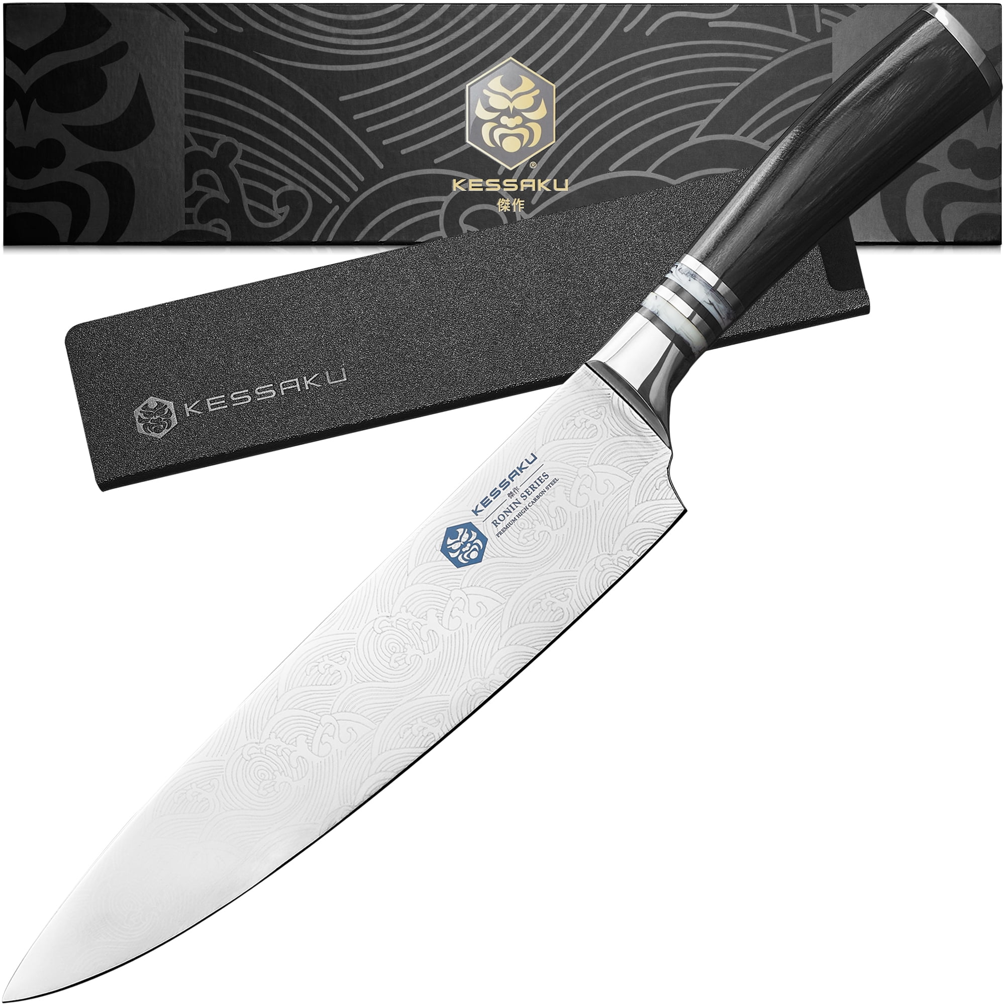 Kessaku Chef Knife - 8 inch - Ronin Series - Razor Sharp Kitchen Knife ...