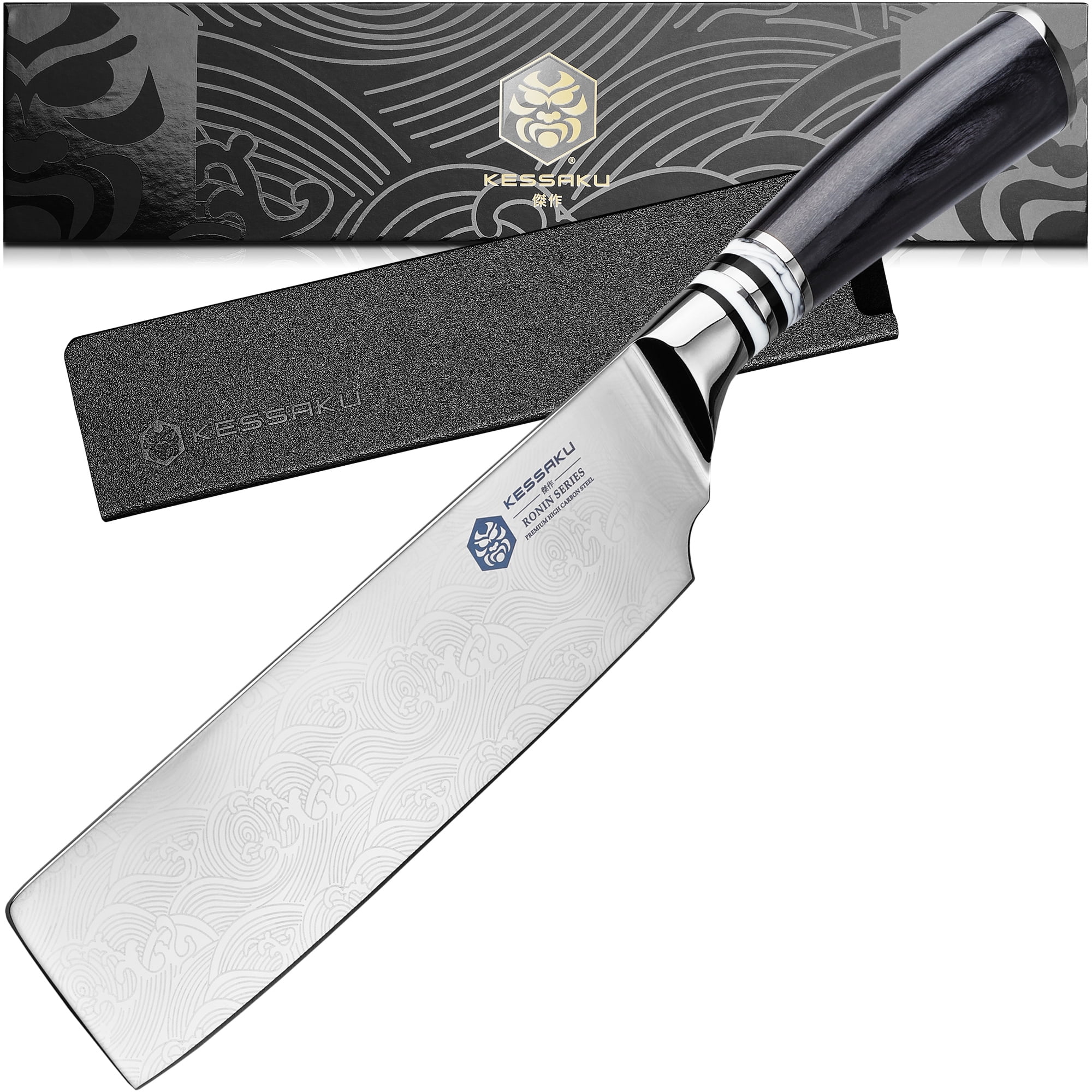 Kessaku Nakiri Vegetable Cleaver Knife - 7 inch - Ronin Series - Razor ...