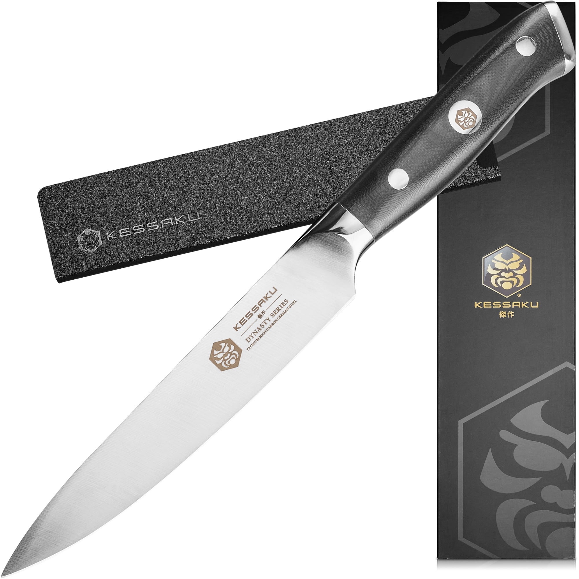 Kessaku Utility Knife - 5 inch - Dynasty Series - Razor Sharp Kitchen ...