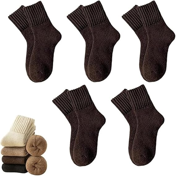 Kesuv Fall Socks, Kesuv 5 Pairs Women's Solid Mid-calf Socks, Nyzfexk ...