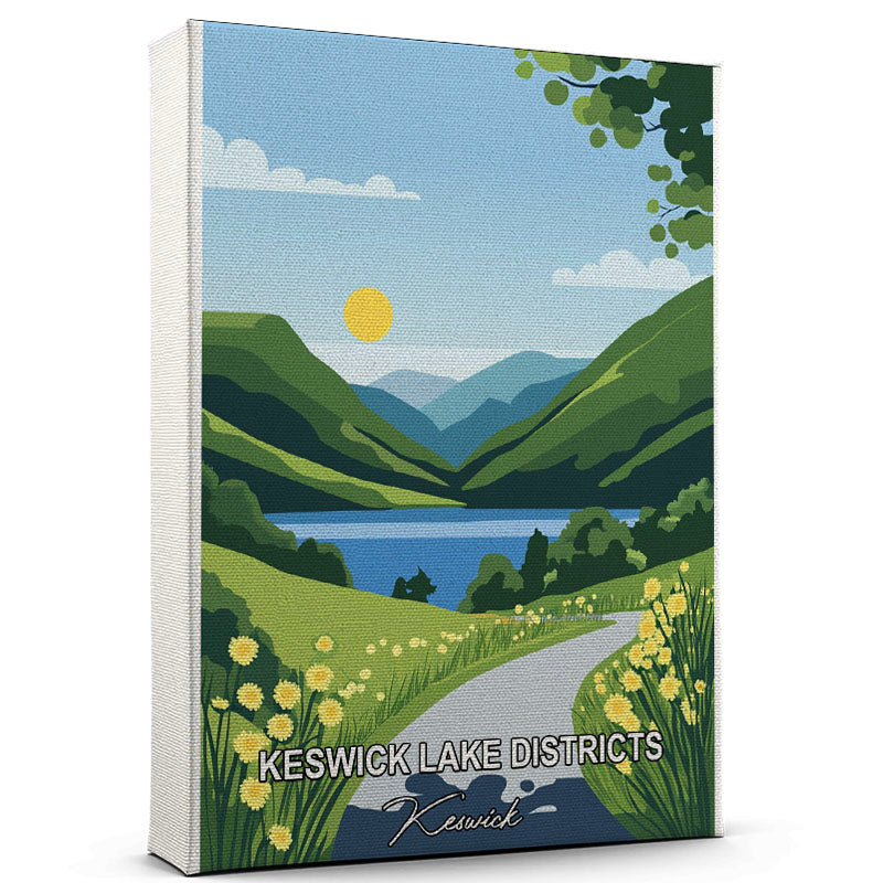 Keswick Lake Districts Travel Canvas Wall Art – Keswick Canvas – A ...