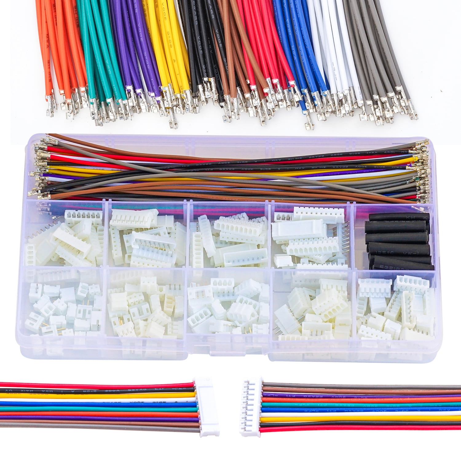 Keszoox JST PH 2.0mm Cable Connector Kit 22AWG Premium Pre-Crimped Cables - Walmart.com