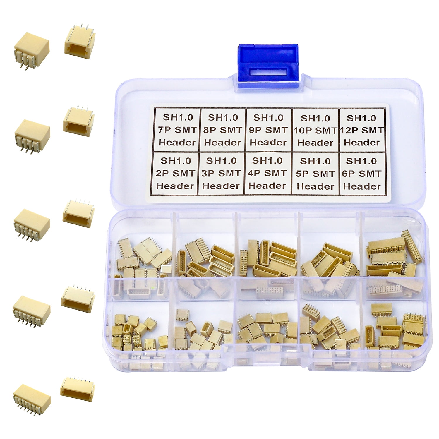 Keszoox JST SH 1.0mm SMT Header Right Angle Type - Walmart.com