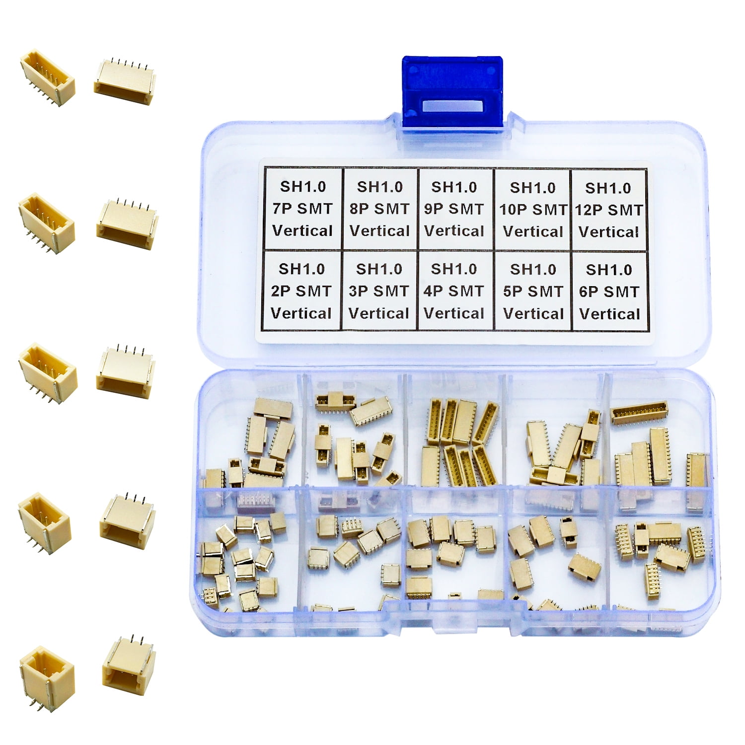 Keszoox JST SH 1.0mm SMT Header Surface Mount Mounting Top Type ...