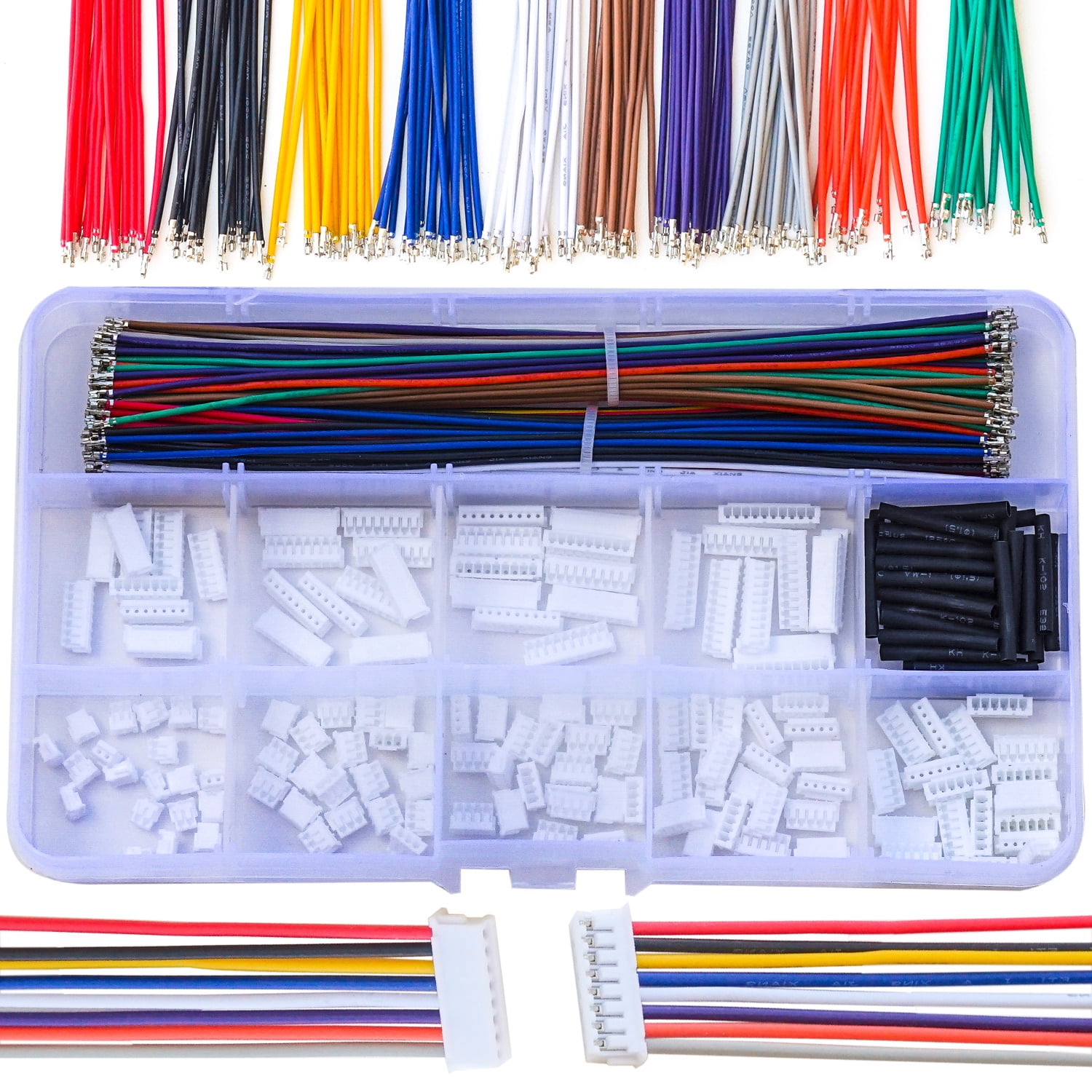 Keszoox JST ZH 1.5mm Cable Connector Kit 28AWG Premium Pre-Crimped ...